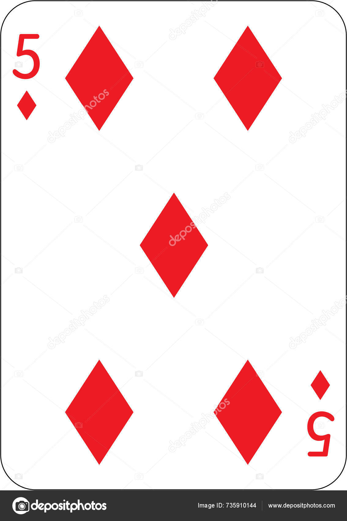 Diamonds One Playing Card Illustration — Stock Photo © NewAfrica #735910144