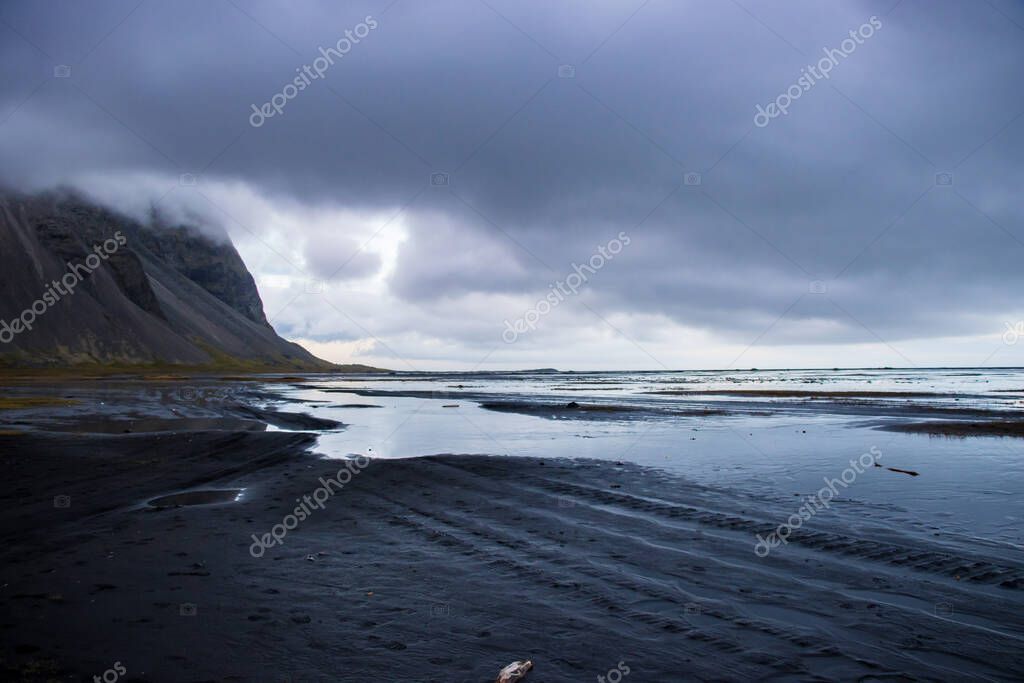 Old Viking Village ruins of Kattegatt with black sand beach, viking ...