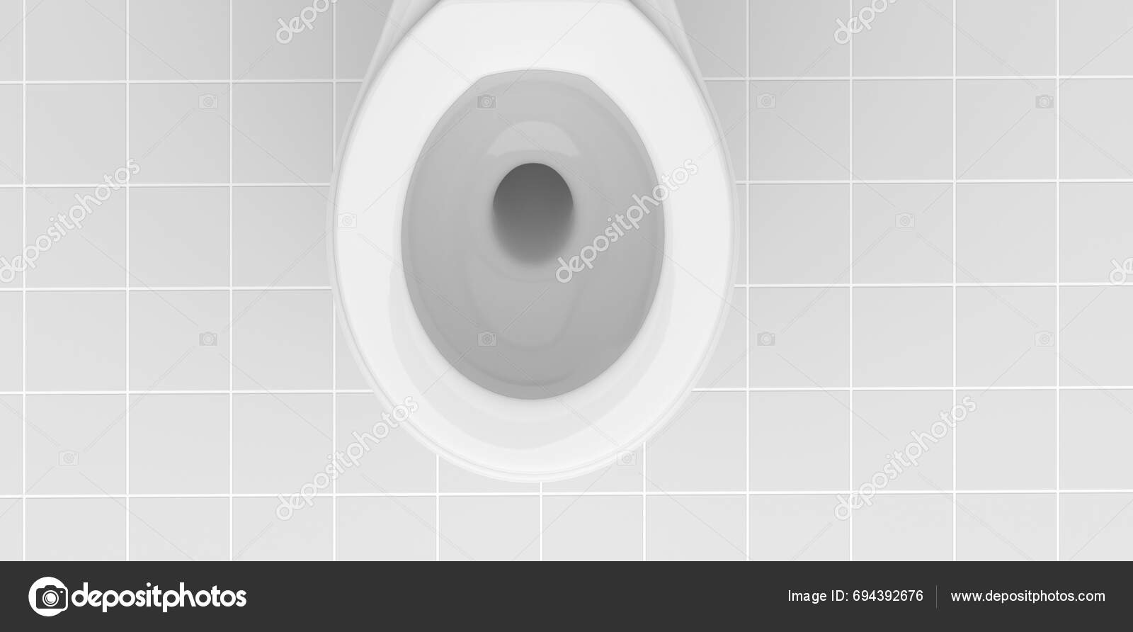 Top View Toilet Bowl Bathroom — Stock Photo © Retouchman #694392676