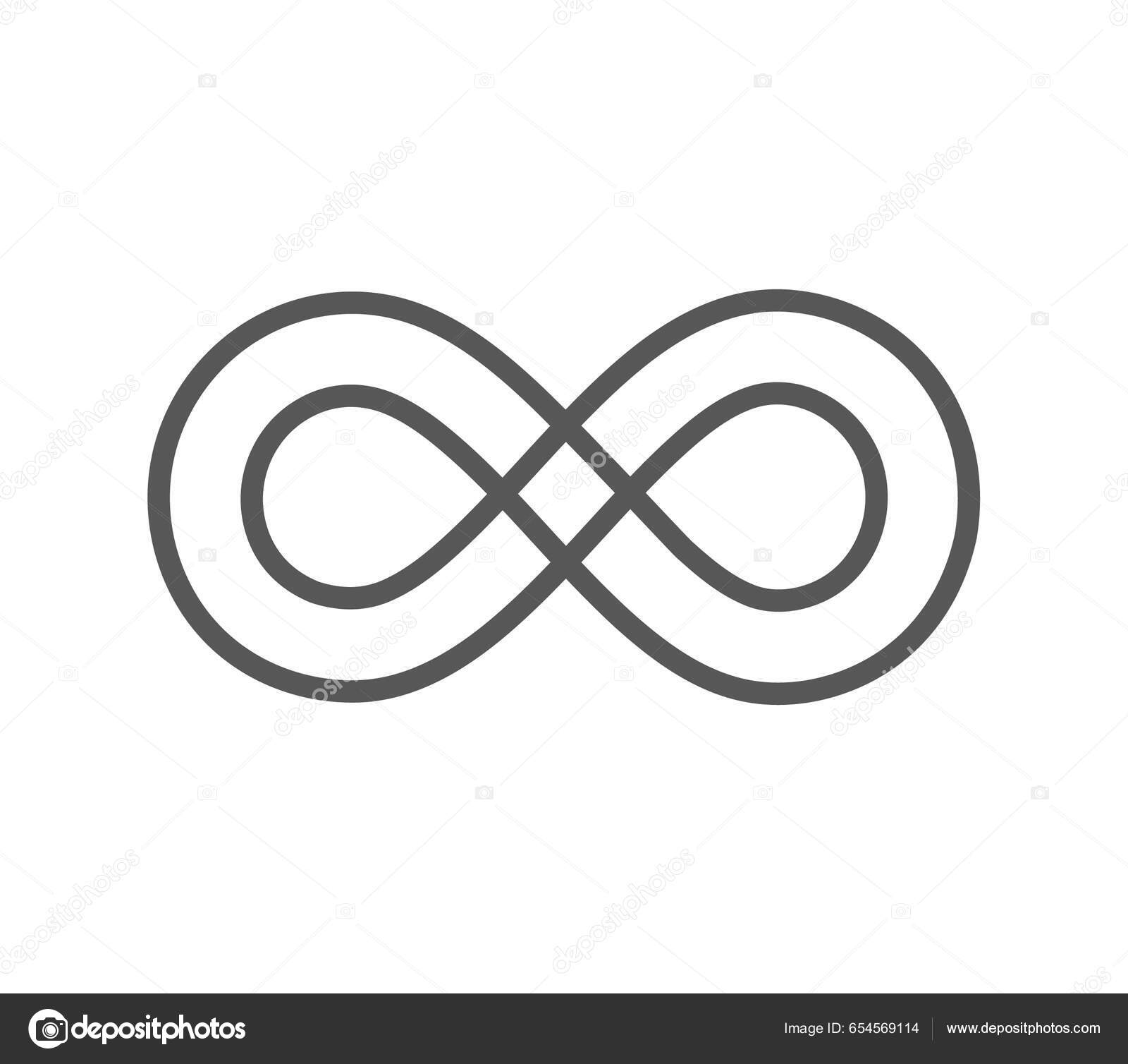 Mobius Loop Made Two Lines Ribbon Infinity Symbol Stock Vector by ...