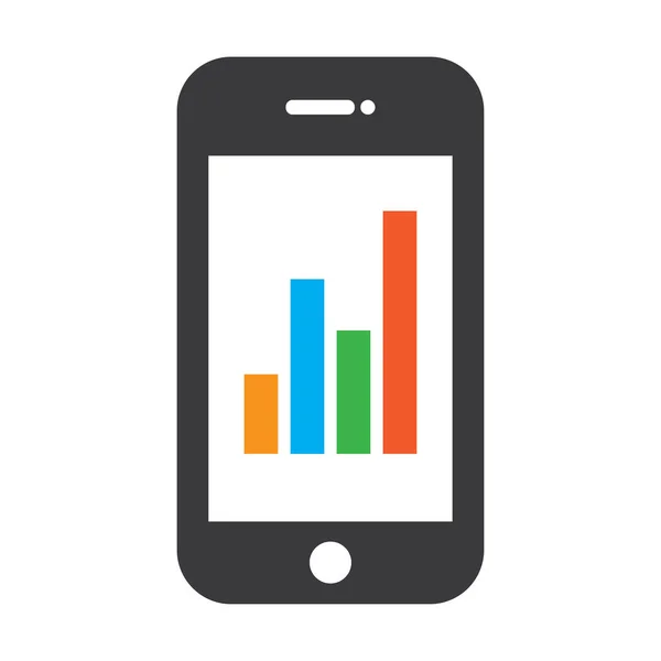 Mobile Phone Infographic Chart Diagram Vector Illustration White ...