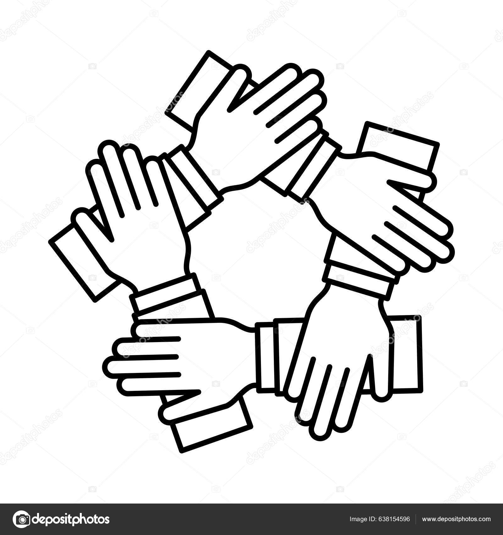 Five Hands Icon Flat Design Vector Illustration White Background Stock ... Five Hands Icon Flat Design Vector Illustration White Background Stock ...