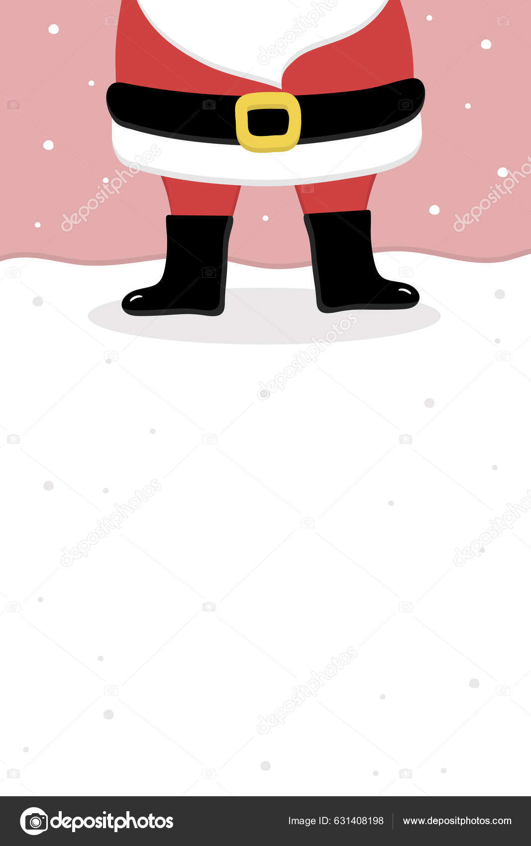 Funny Santa Claus Concept Layout Christmas Greeting Card Vector ...