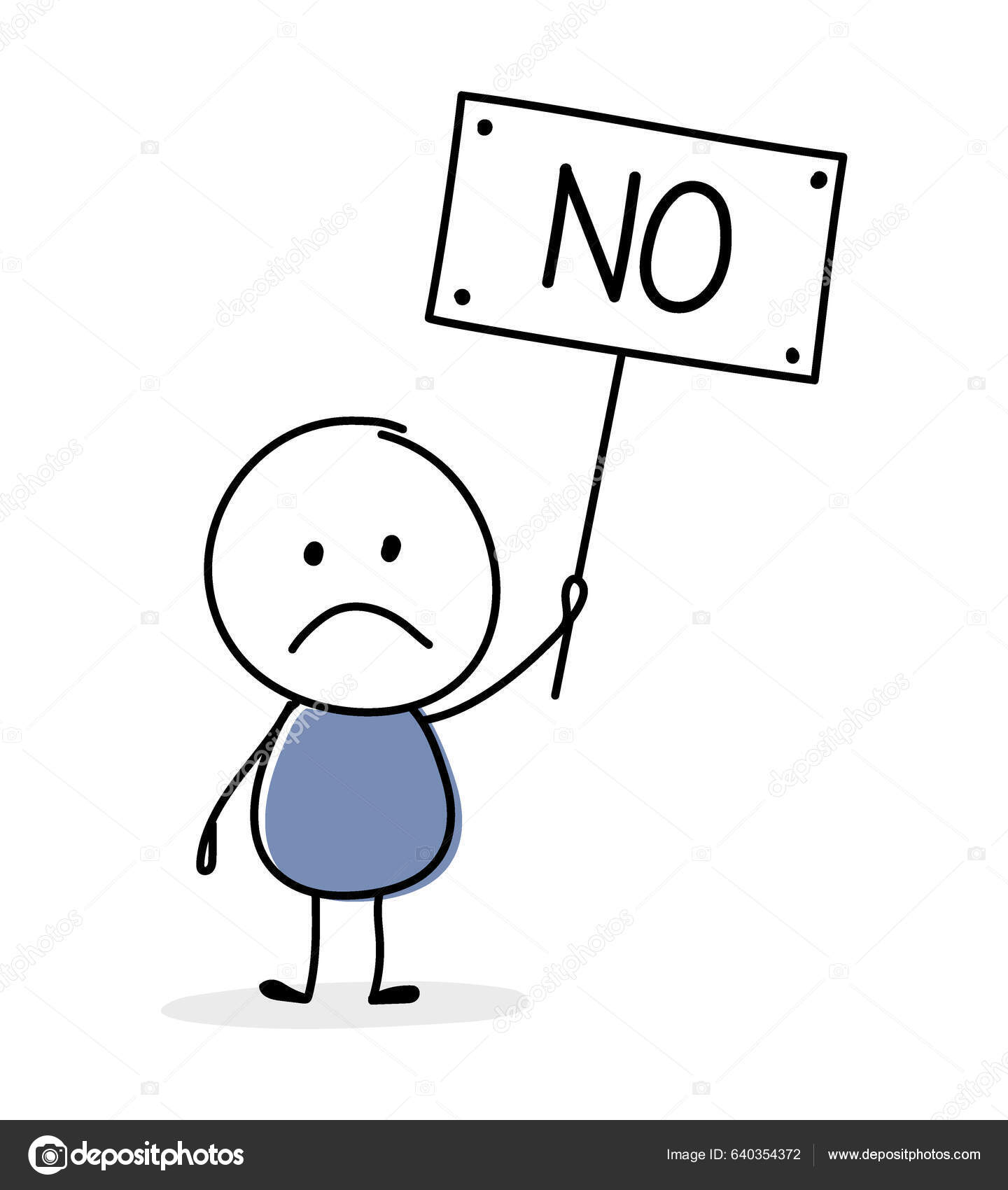 Sad Stickman Text Plate Vector Stock Vector Image by ©karolina.madej ...