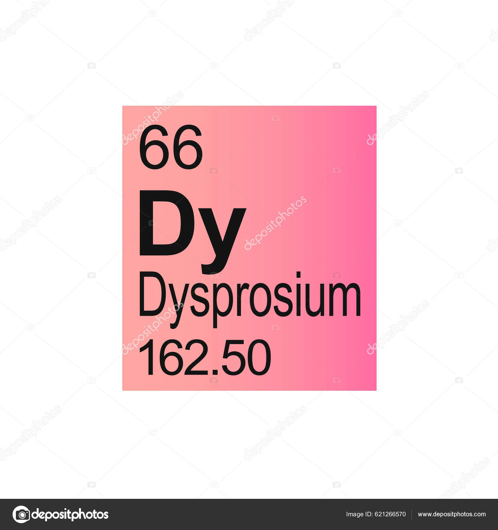 Disprosio Elemento Químico Mendeleev Tabla Periódica Sobre Fondo Rosa ...