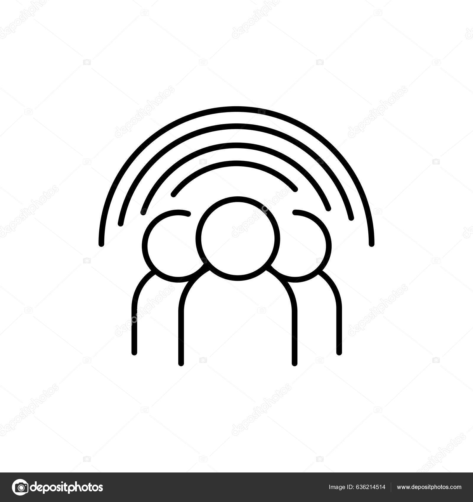 Gender Equality Color Line Icon Multinational Company Stock Vector By