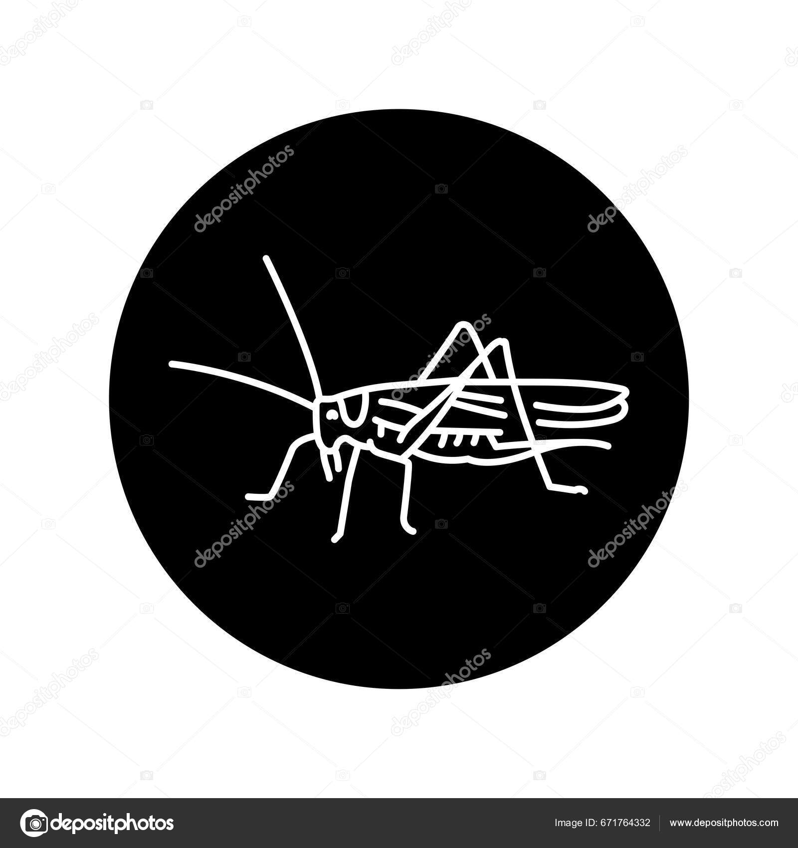 Grasshopper Black Line Icon Stock Vector by ©ALX1618 671764332