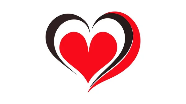Red heart logo Vector Images | Depositphotos