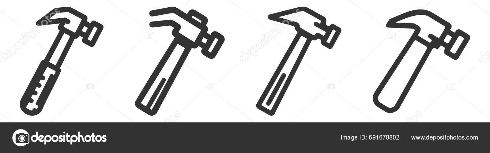 Hummer Vector Icon Set Pack Collection Isolated White Background Stock ...