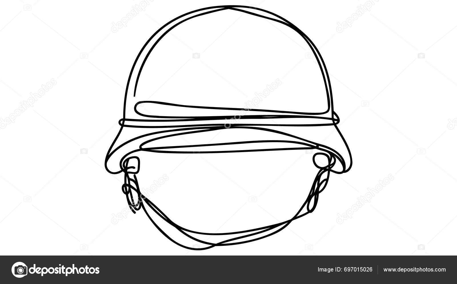 One Continuous Line Male Character Professional Military Officer ...