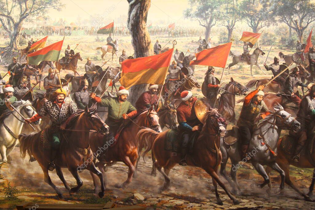 Istanbul, Turkey. 07 April 2015: Fall of Constantinople Captured by ...