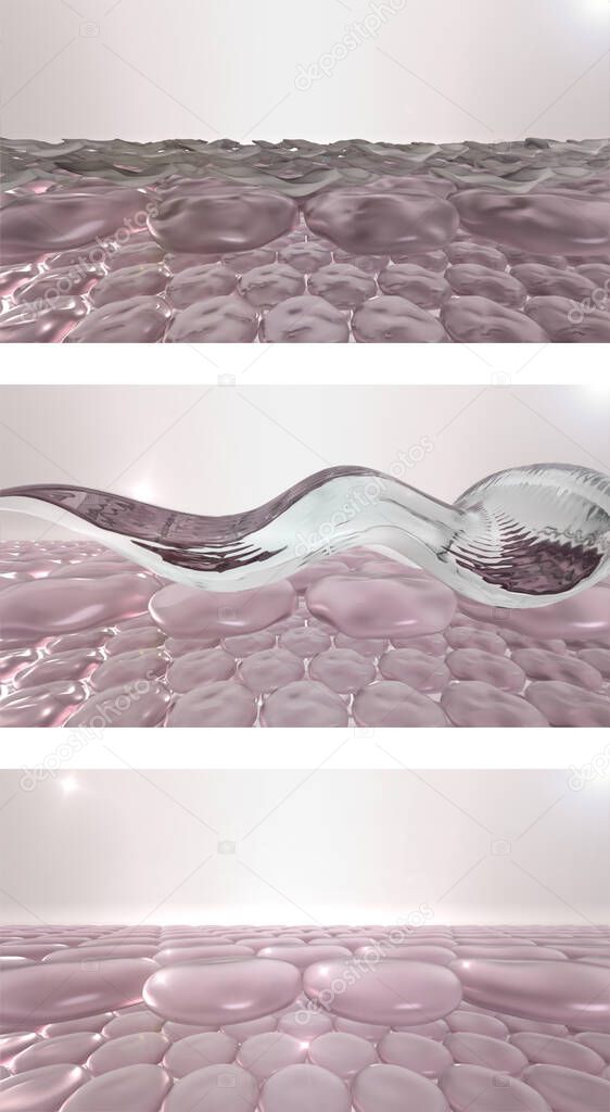 Skin before and after removing dry dead cells layer. Skin peel step-by ...