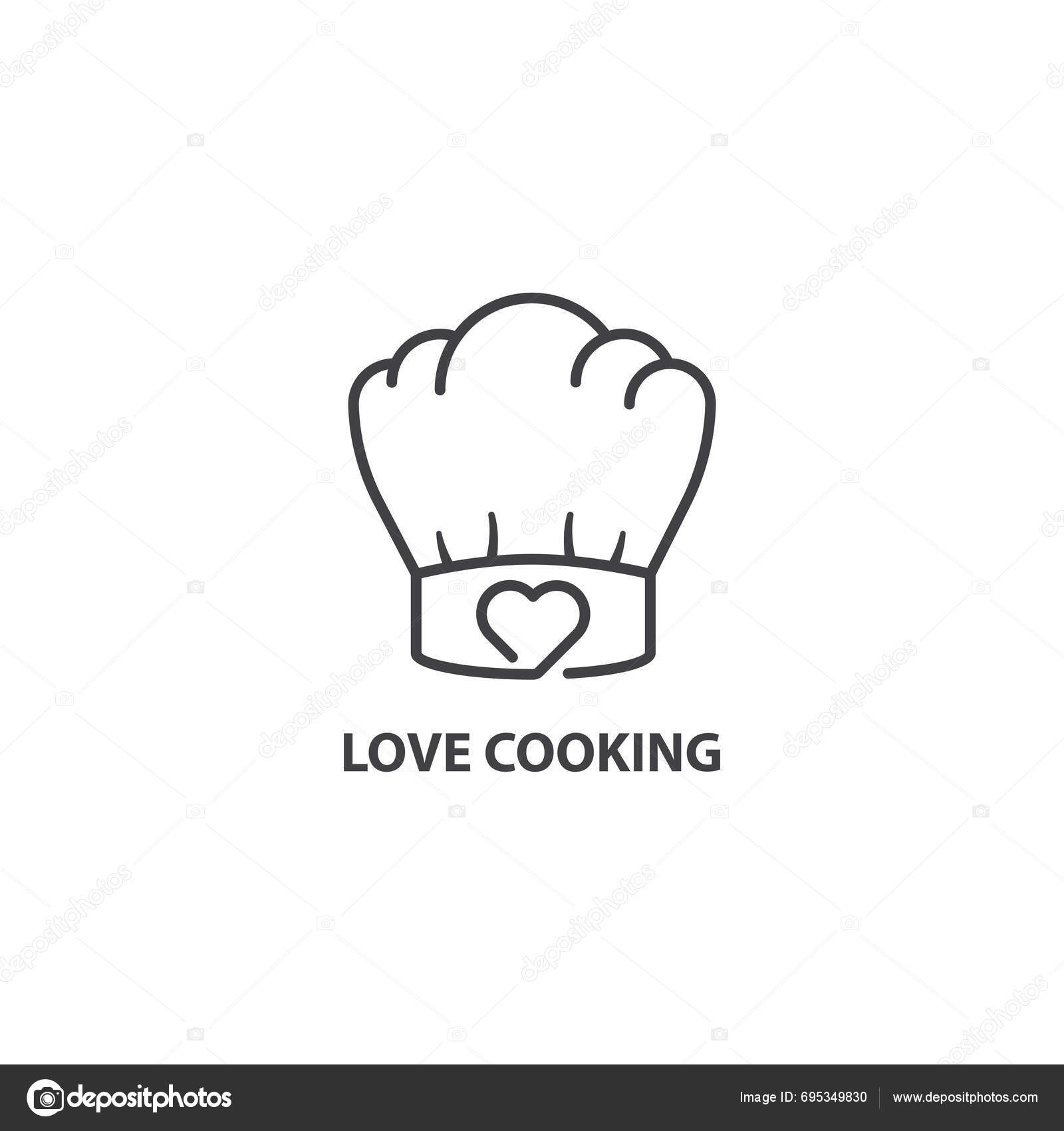Love Cooking Logo Food Restaurant Vector Logo Icon Template Stock ...
