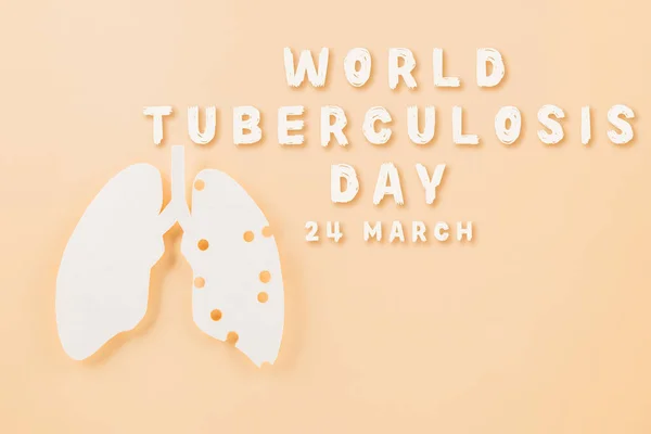 World Tuberculosis Day Top View Lungs Paper Decorative Symbol Pastel ...