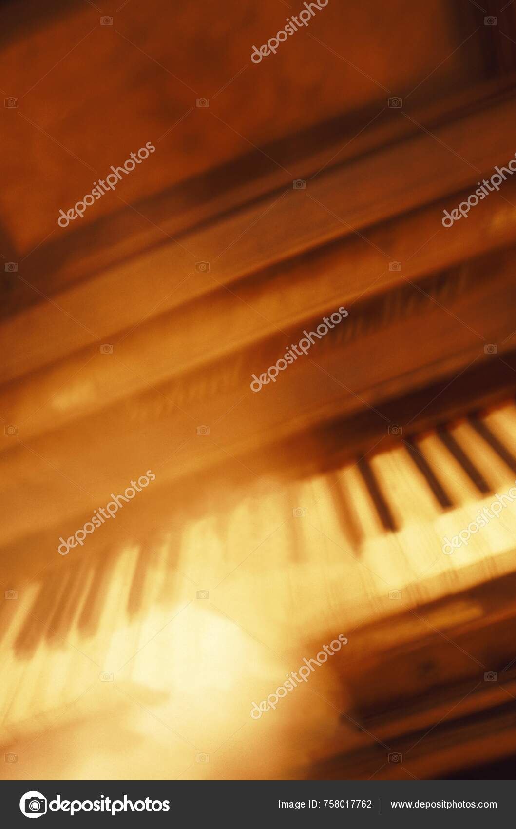 Elegant Amber Tinted Hardwood Keyboard Piano Beautiful Musical ...