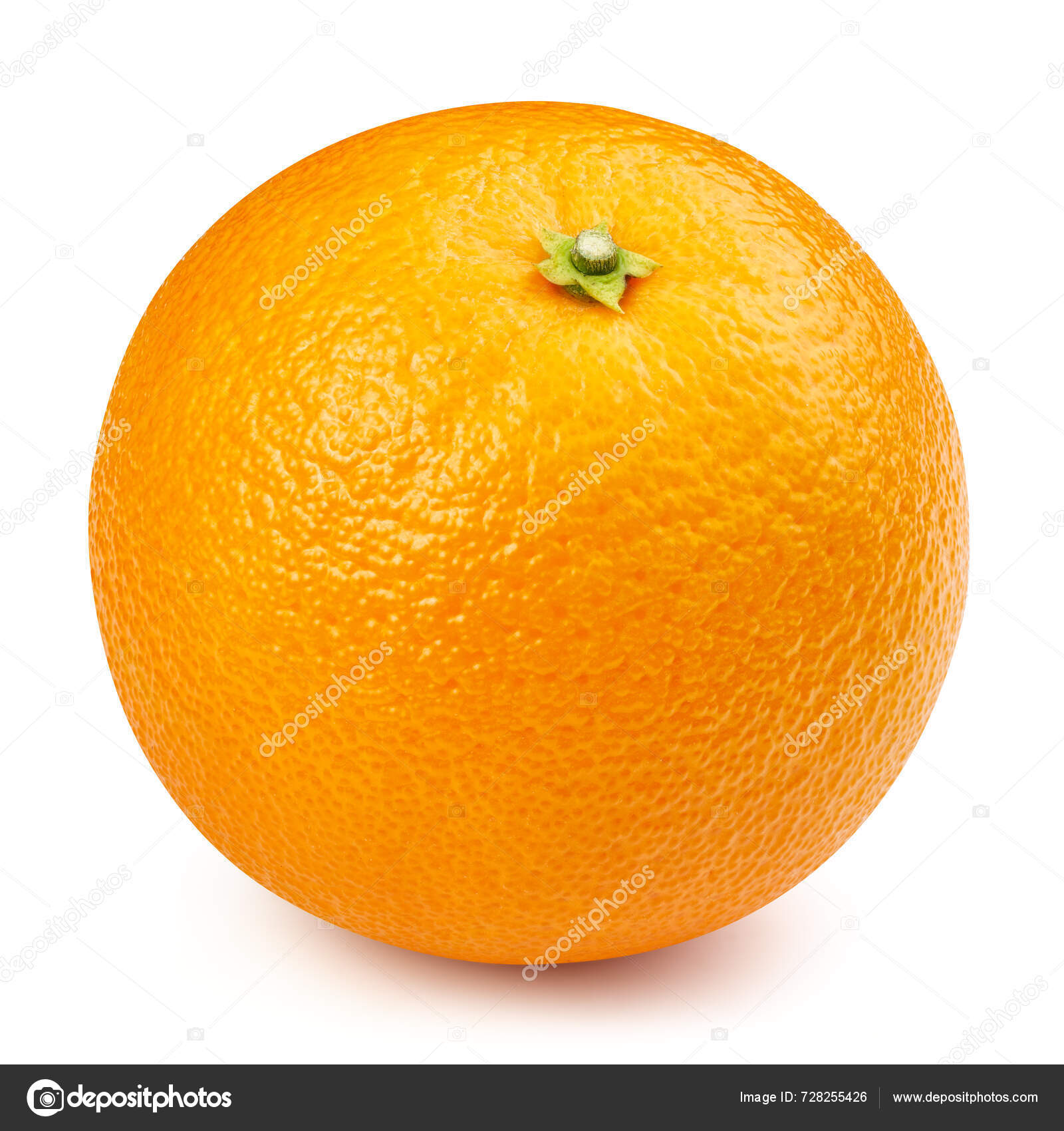 One Orange Isolated White Background Close Orange Clipping Path Orange ...