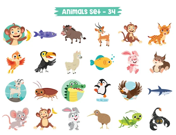 Kid animals vectors Vector Art Stock Images | Depositphotos