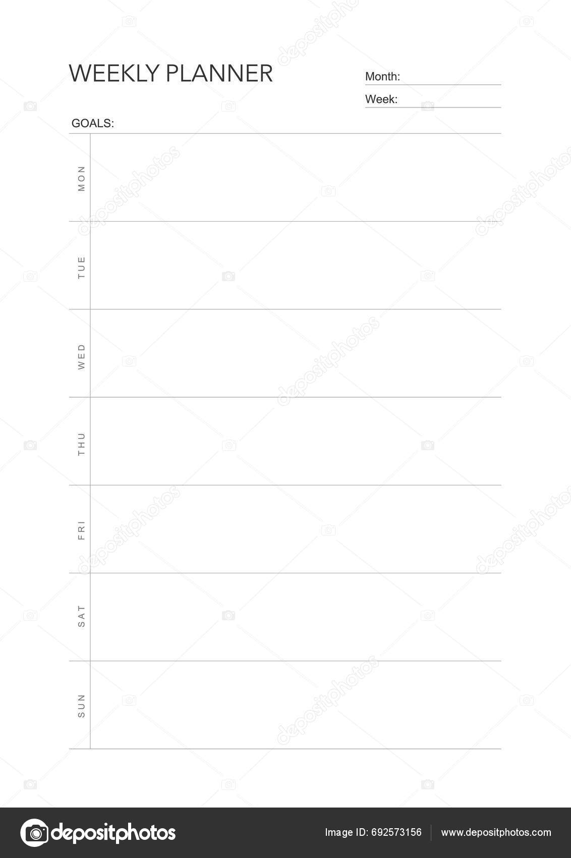 Challenge Plan Minimalistic Daily Weekly Planner Printable Template ...