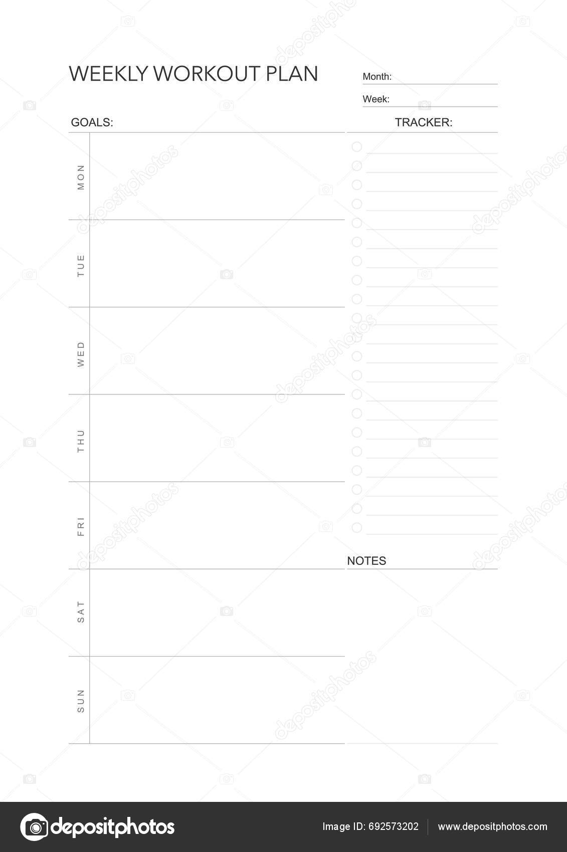 Challenge Plan Minimalistic Daily Weekly Planner Printable Template ...
