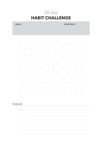 Challenge Plan Minimalistic Daily Weekly Planner Printable Template ...