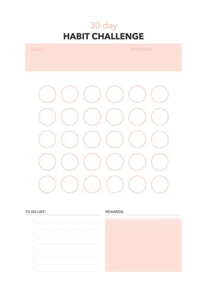 Challenge Plan Minimalistic Daily Weekly Planner Printable Template ...