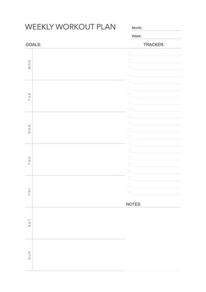 Weekly Challenge Plan Minimalistic Daily Weekly Planner Printable ...