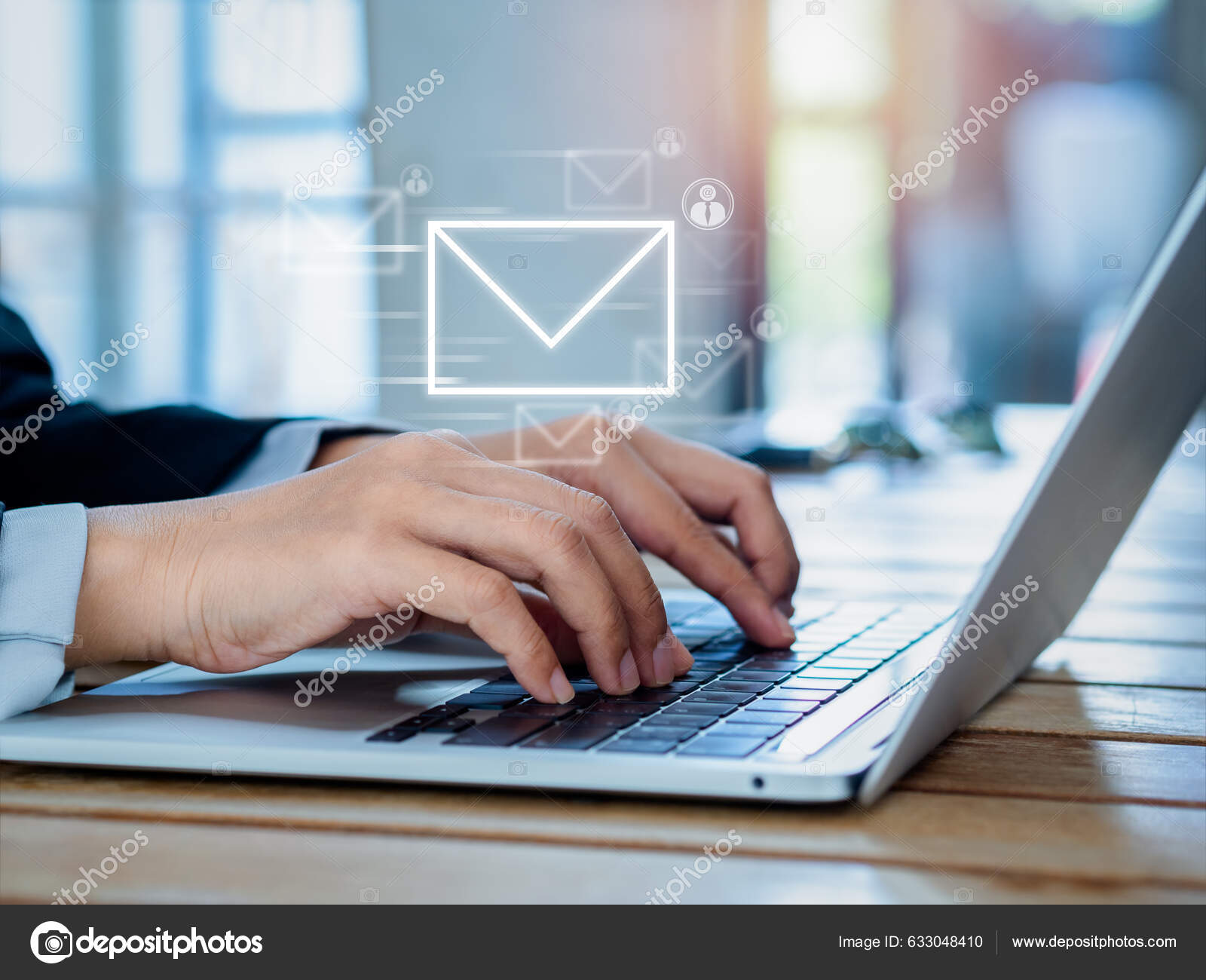 Sending Email Business Marketing Concepts Fast Moving Digital Letters ...