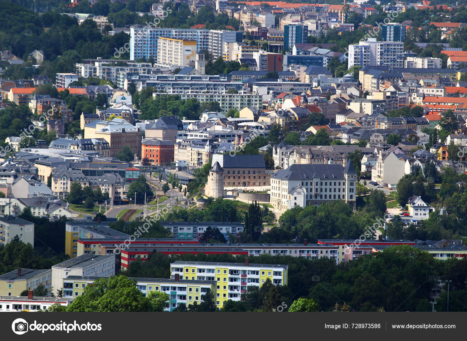 Plauen Alemania Junio 2024 Vista Del Centro Ciudad Plauen Sajonia ...