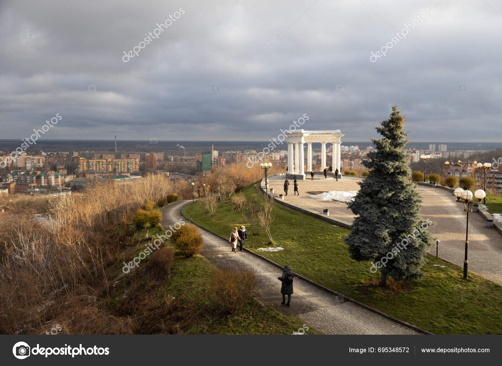 Poltava Ukraine December 2023 White Rotunda Rotunda Friendship People ...