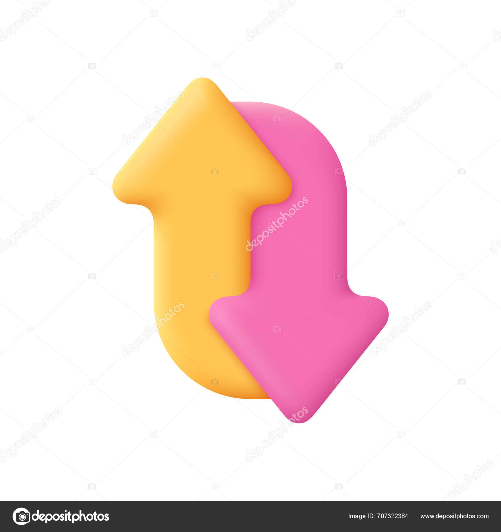 Double Reverse Arrows Two Arrows Moving Update Exchange Concept Vector ...