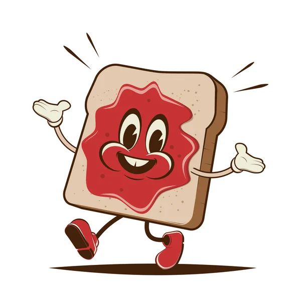 Lustige Cartoon Illustration Eines Toastes Stock-Vektorgrafik von ...