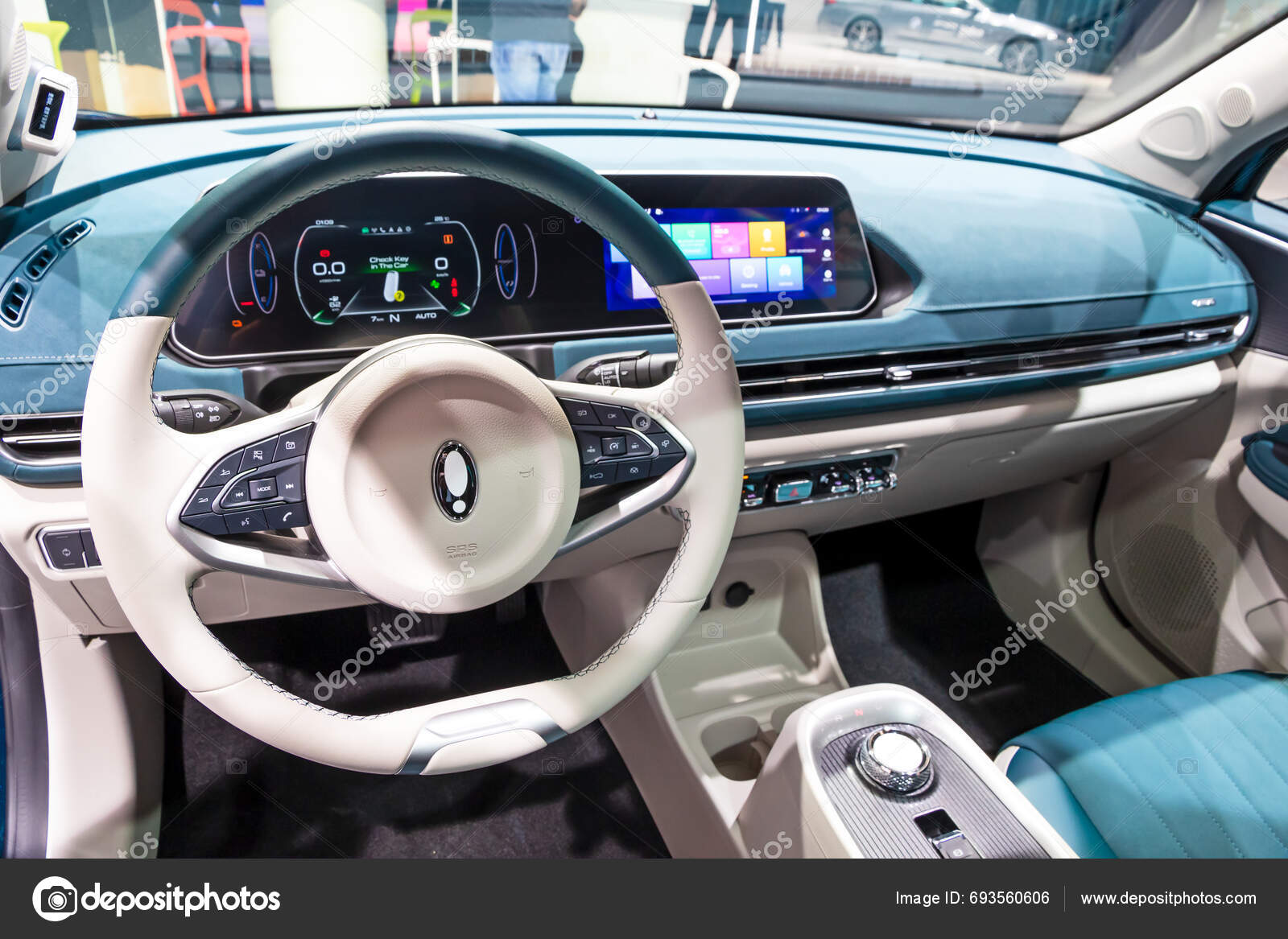 Great Wall Motors Ora Good Cat Electric Car Interior View — Stock ...