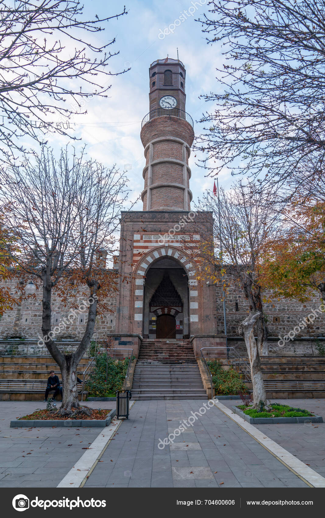 Merzifon Amasya Turquía Noviembre 2022 Merzifon Clock Tower Una Torre ...
