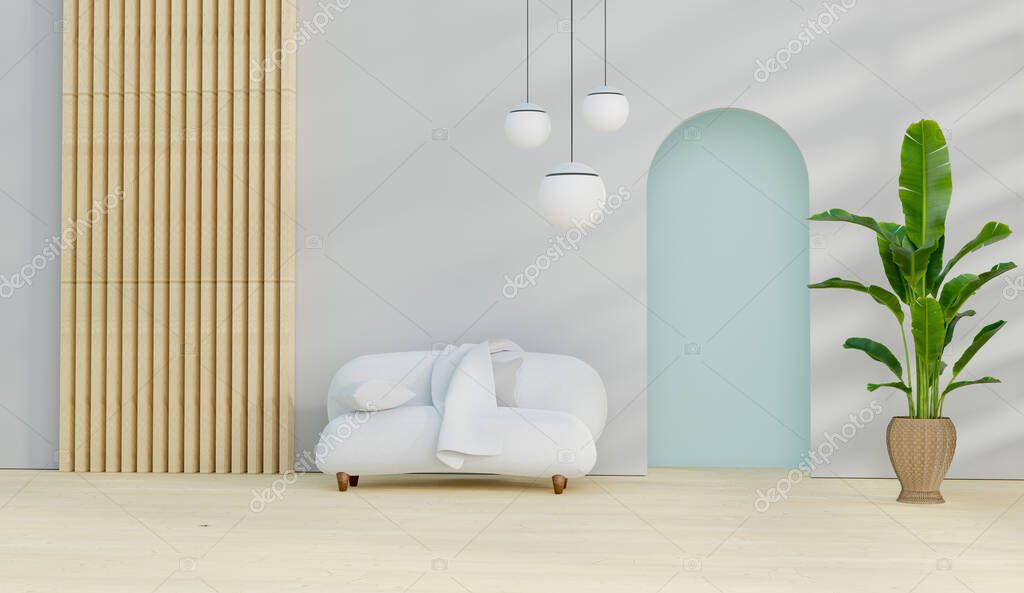 dise o de la maqueta de la habitaci n blanca y limpia, representaci n de la ilustraci n 3d 2024