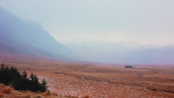 Freezing Cold Icelandic Landscape Roadside Scenery Wind Blowing Frozen ...