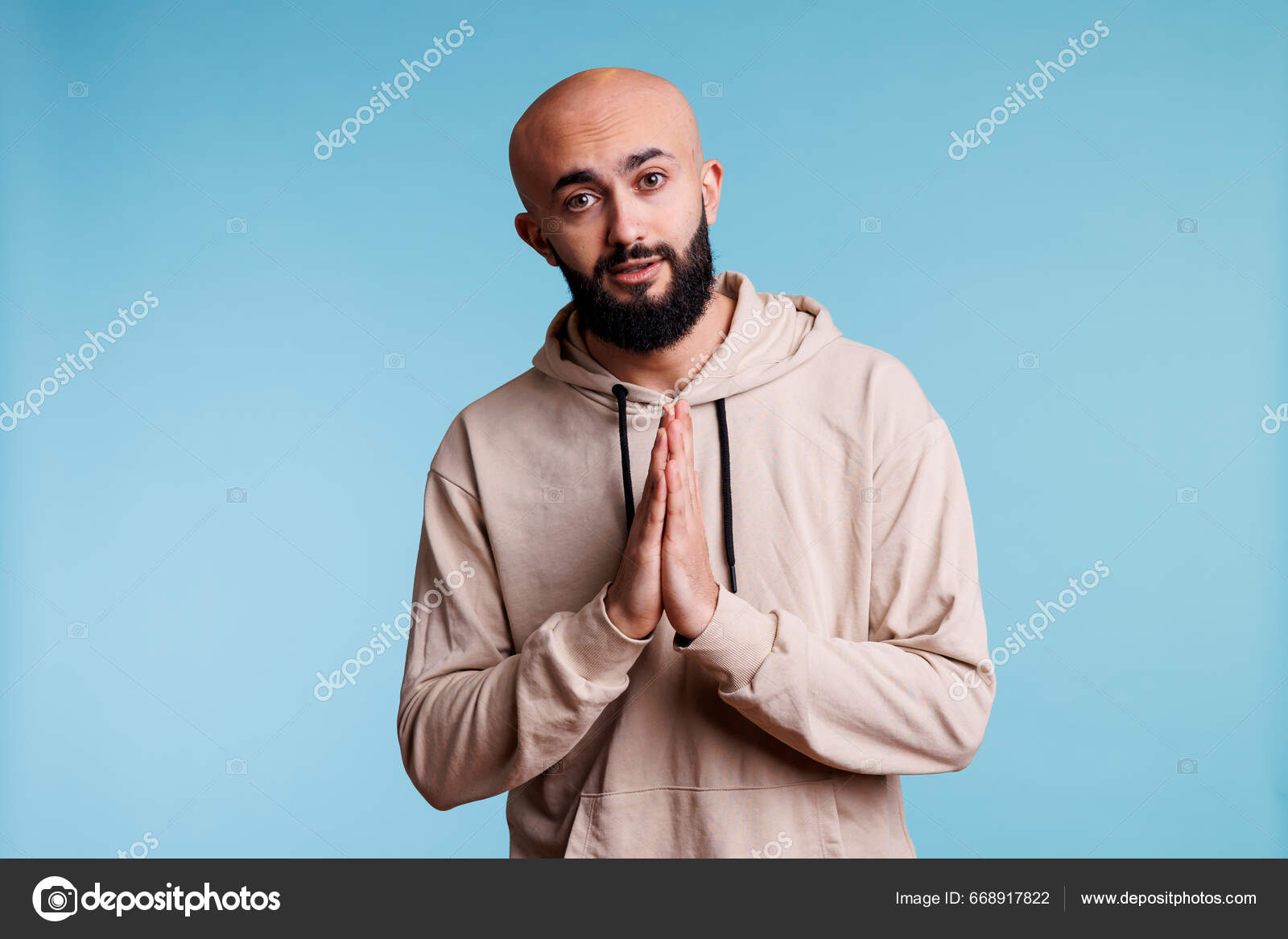 Man Pleading With Hands