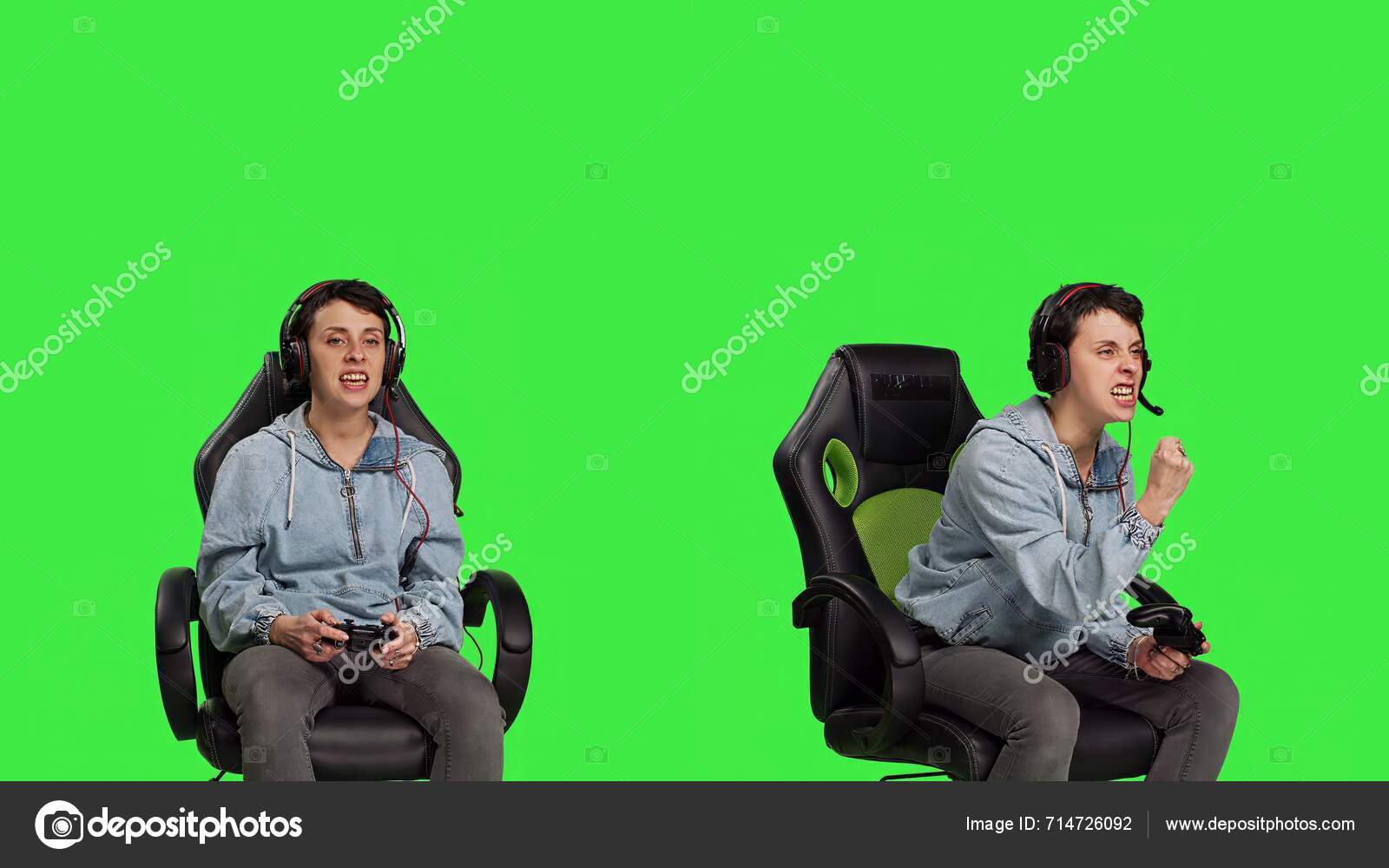 Person Winning Video Games Online Tournament Her Friends Connecting ...