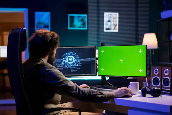 Computadora cient fica actualizando algoritmo de aprendizaje autom tico de inteligencia ...