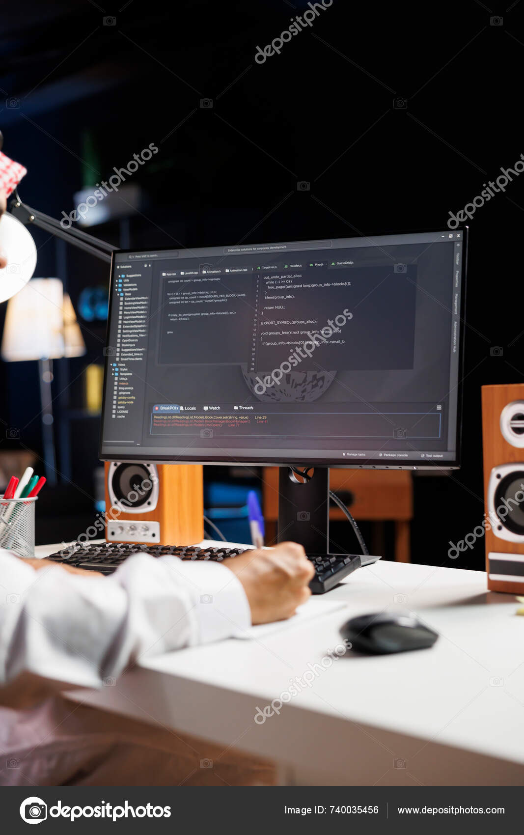 Detailed Shot Computer Screen Displaying Sleek Software App Interface ...