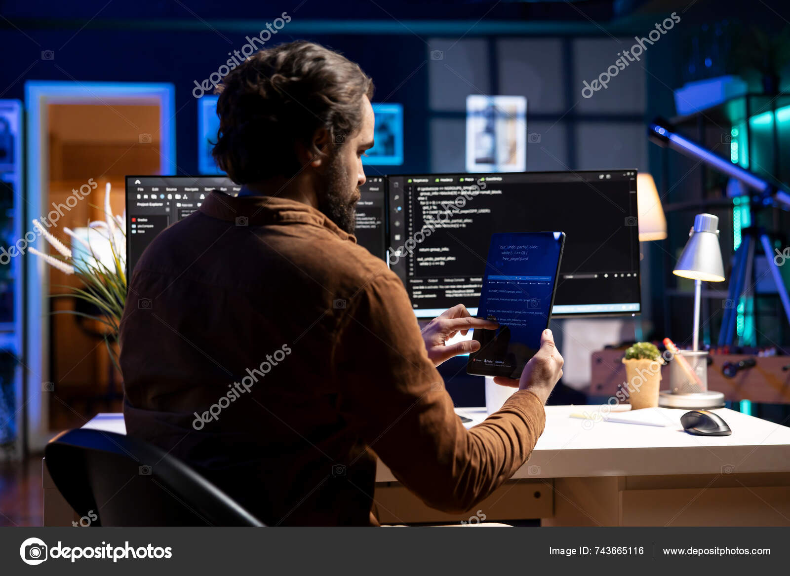 Programmer Using Tablet Fix Vulnerabilities Software Enabling Attackers Compromise Systems ...