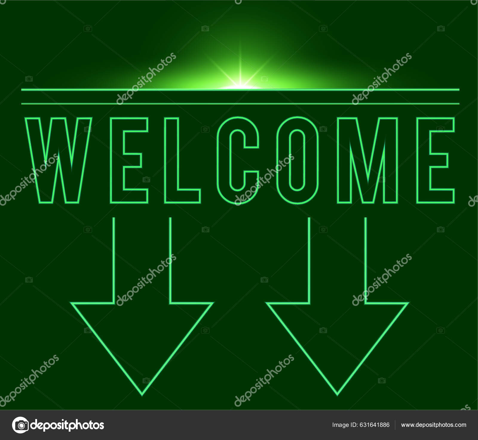 Neon Inscription Welcome Vector Illustration Neon Text Welcome Glowing ...