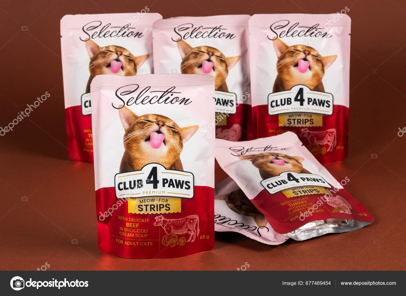 Dnipro Ukraine August 2023 Club Paws Premium Selection Cat Food – Stock ...