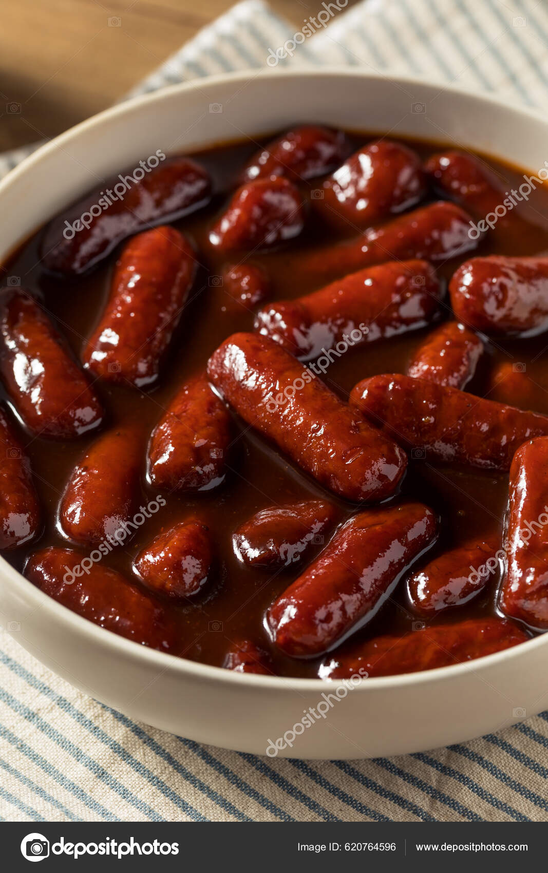 Homemade Bbq Cocktail Weiners Sauce Appetizer Stock Photo by ©bhofack2 ...