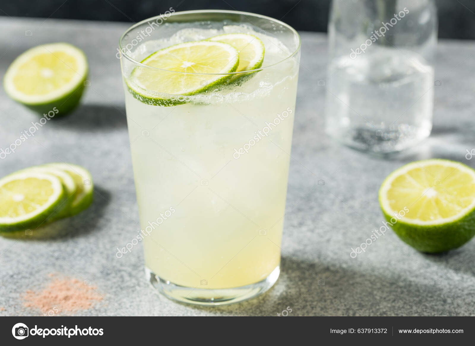Cold Refreshing Indian Nimbu Soda Black Salt Lime — Stock Photo ...