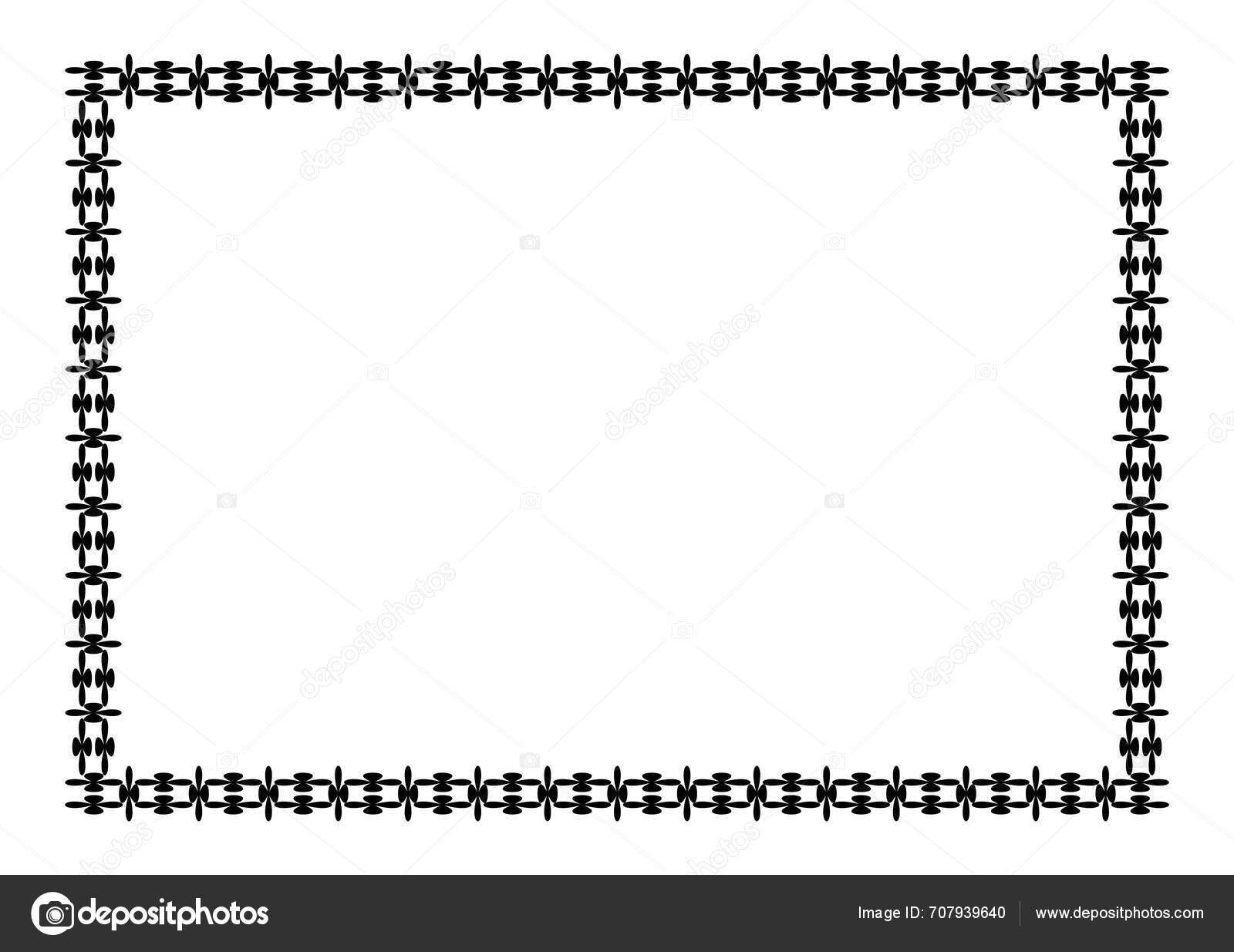 Téglalap Keret Határkeret Grafikus Egyszerű Művészeti Vonal Keret Stock ...