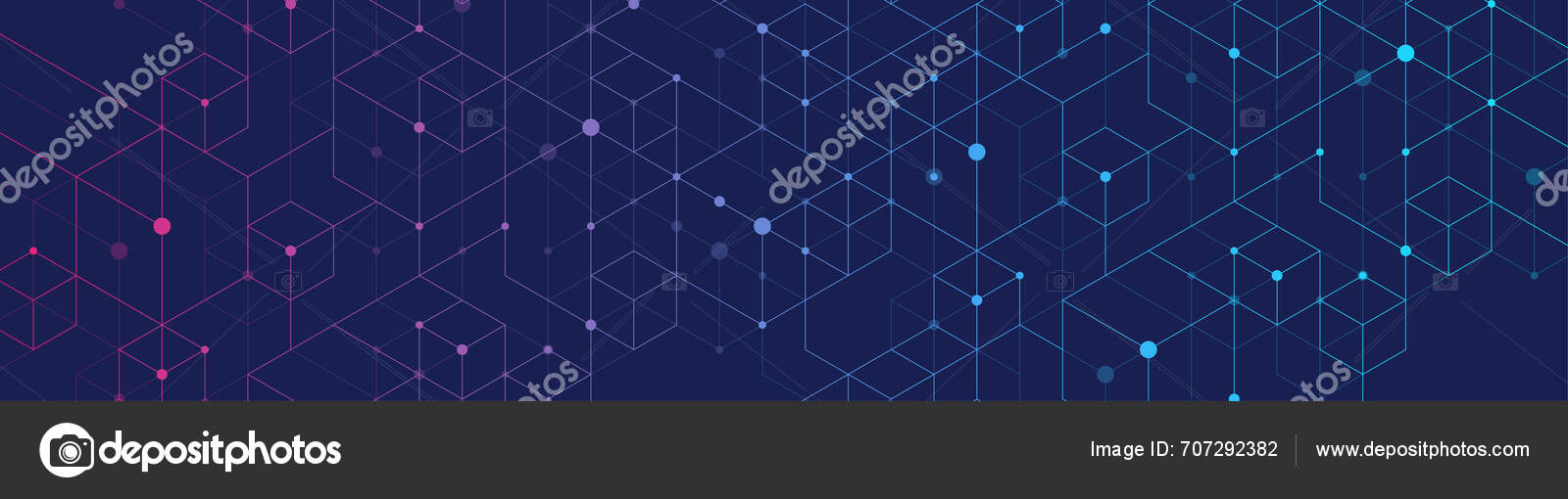 Technology Abstract Lines Dots Connect Background Hexagons Hexagons Connection Digital Stock ...