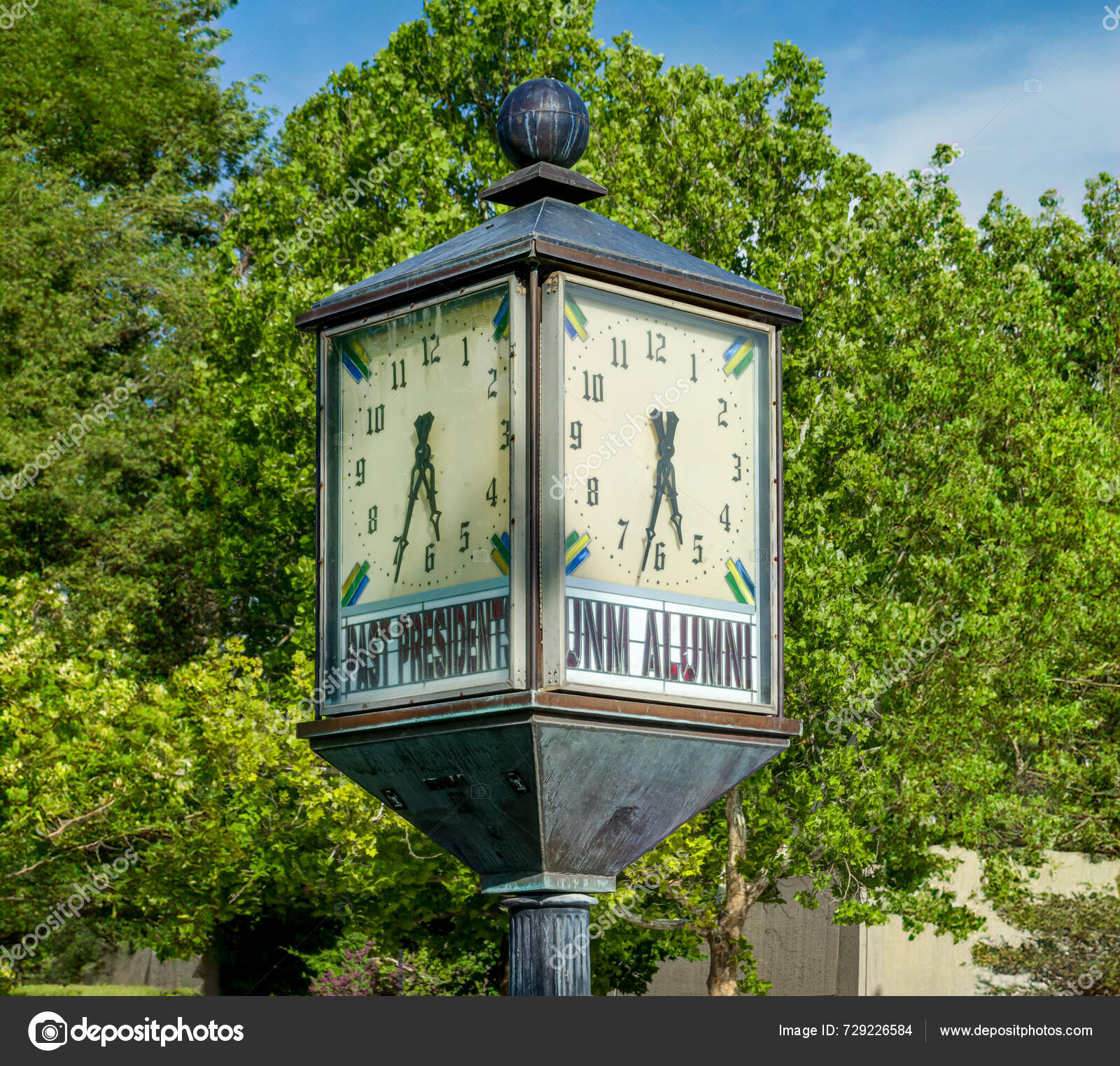 Albuquerque Usa May 2024 Campus Alumni Clock University New Mexico ...