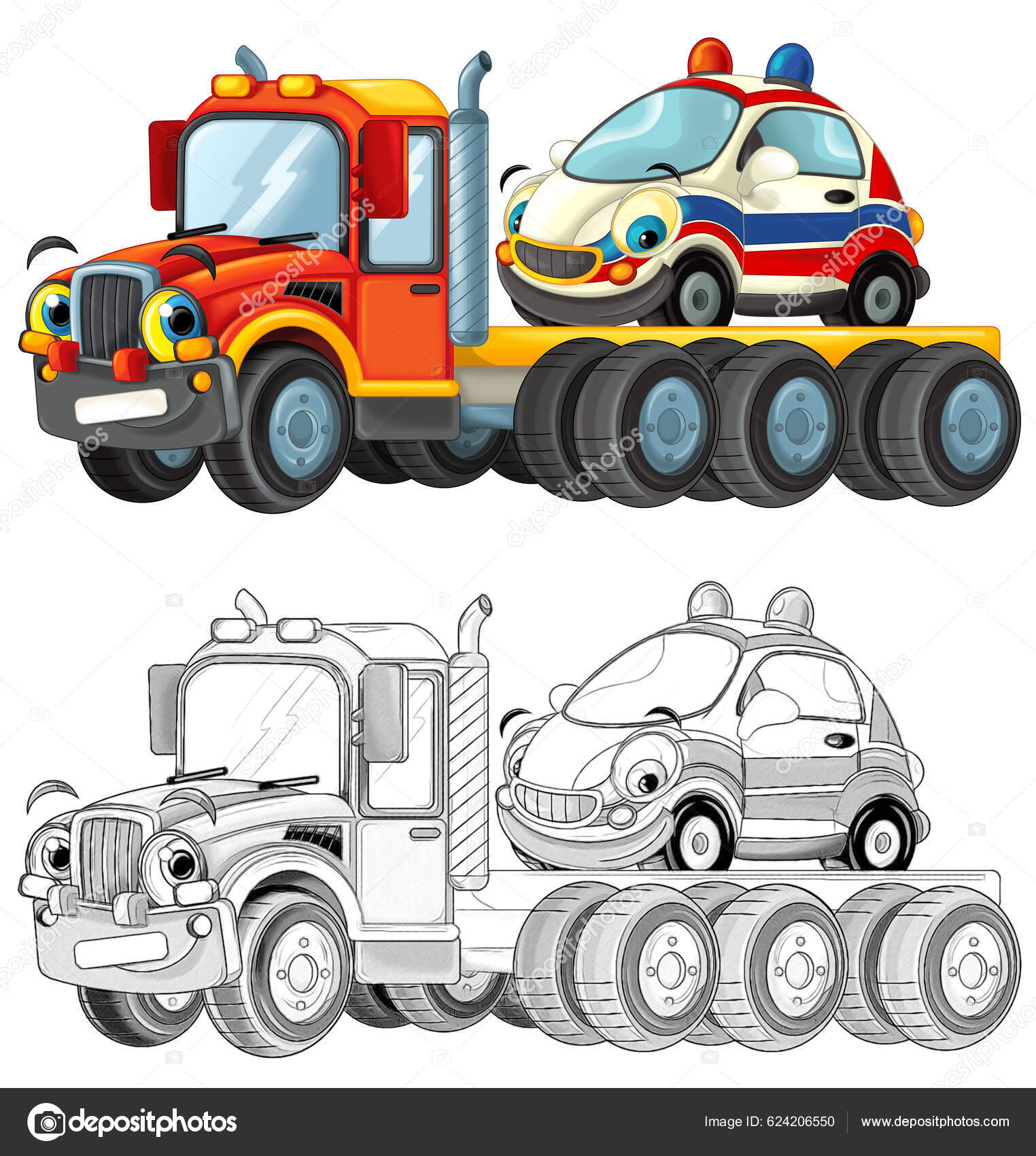 Drawing Cartoon Cars And Trucks