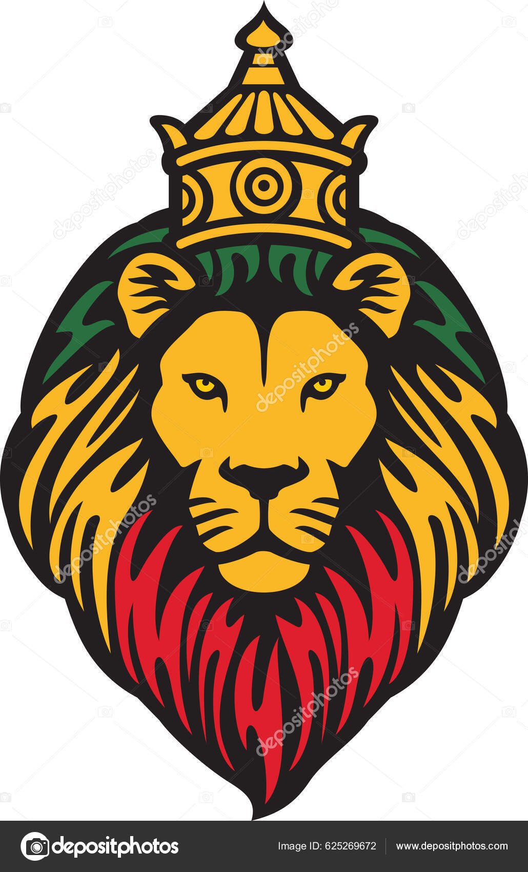 Rastafarian Lion Head