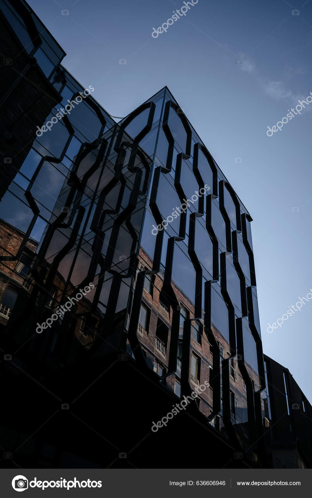 Modern Glass Building Structure White Sky Old Fashion Building ...